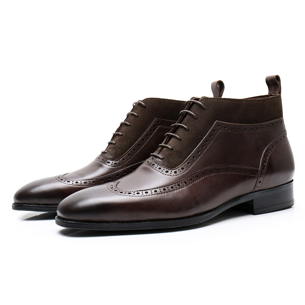 Handmade Vintage Polished Leather Bullock Boot – buzz-shoes.com